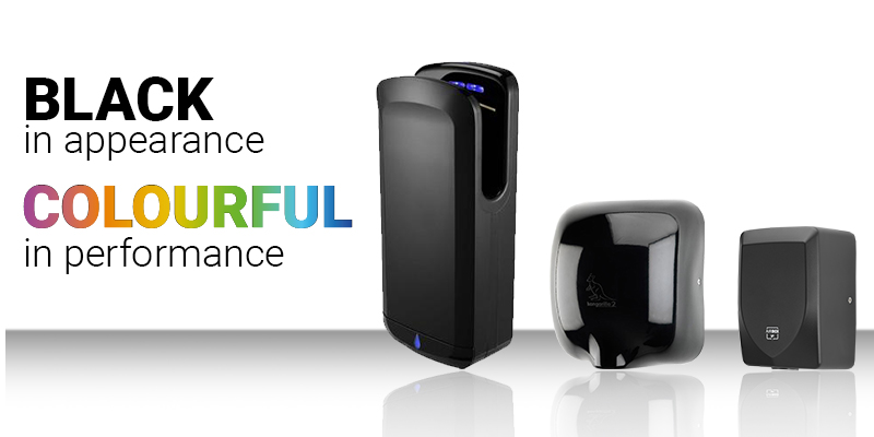 Black in appearance, colourful in performance - Handy Dryers